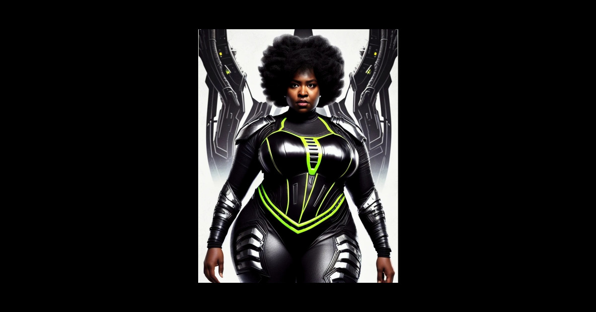 Space Siren: Galactic Goddess T-Shirt - Afro Futuristic - Sticker ...