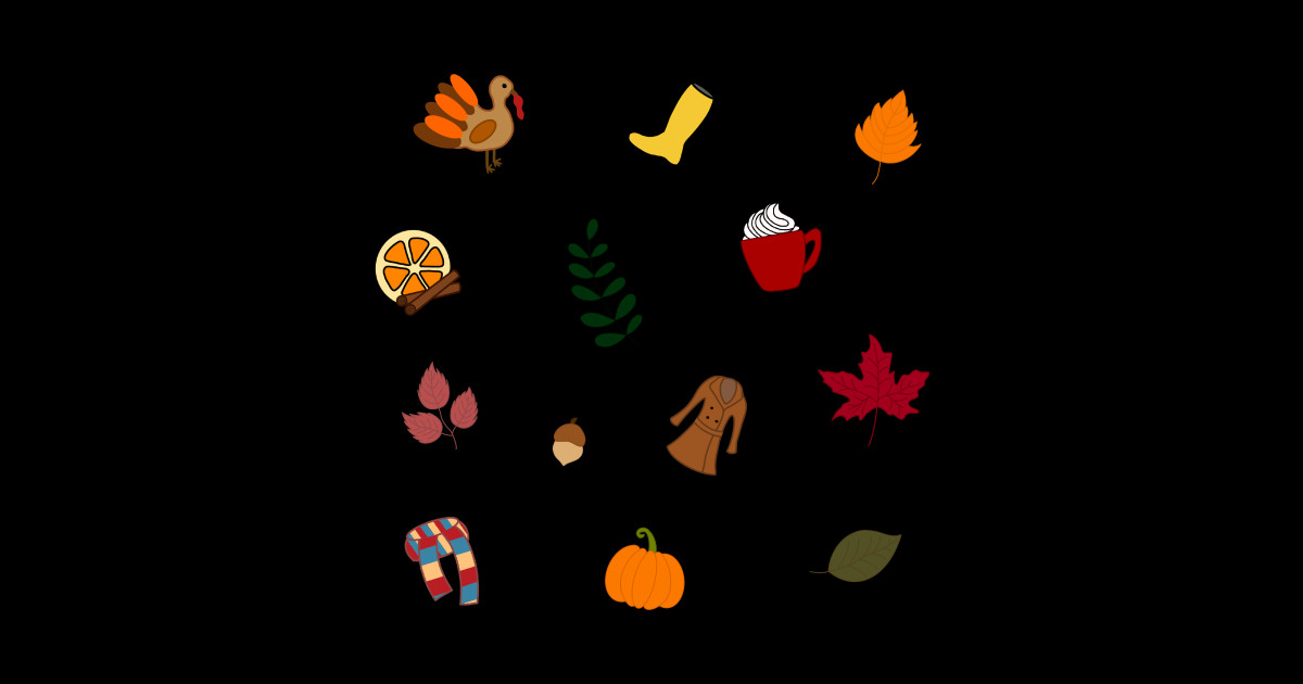 Fall Doodles Sticker Pack - Fall - Sticker | TeePublic