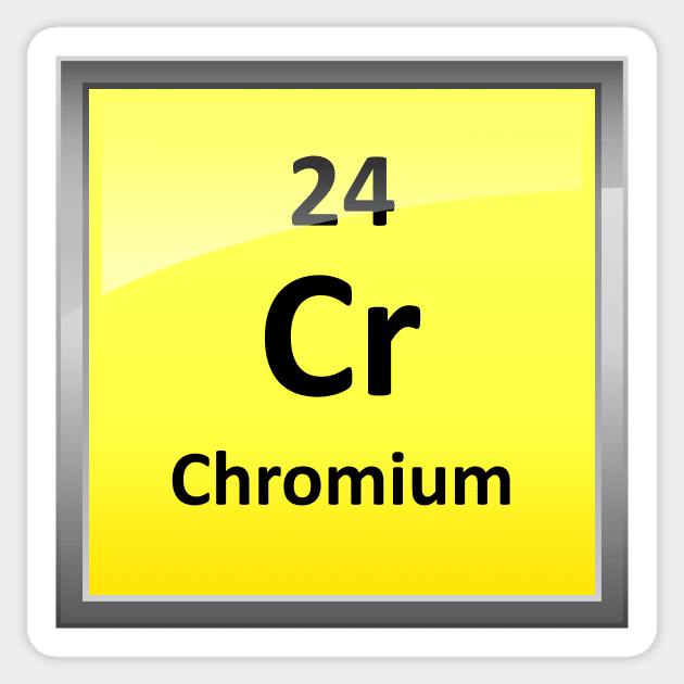 Chromium Element Symbol - Periodic Table - Chromium - Sticker | TeePublic