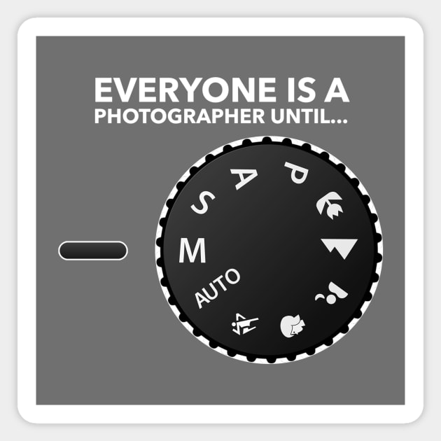 Manual Mode - Photographer Funny - Sticker | TeePublic