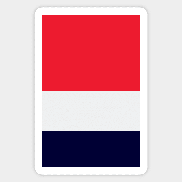 Arsenal Red White Navy Tricolour - Arsenal - Sticker | TeePublic