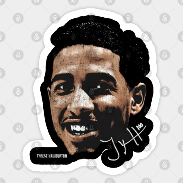Tyrese Haliburton Big Face - Tyrese Haliburton - Sticker | TeePublic