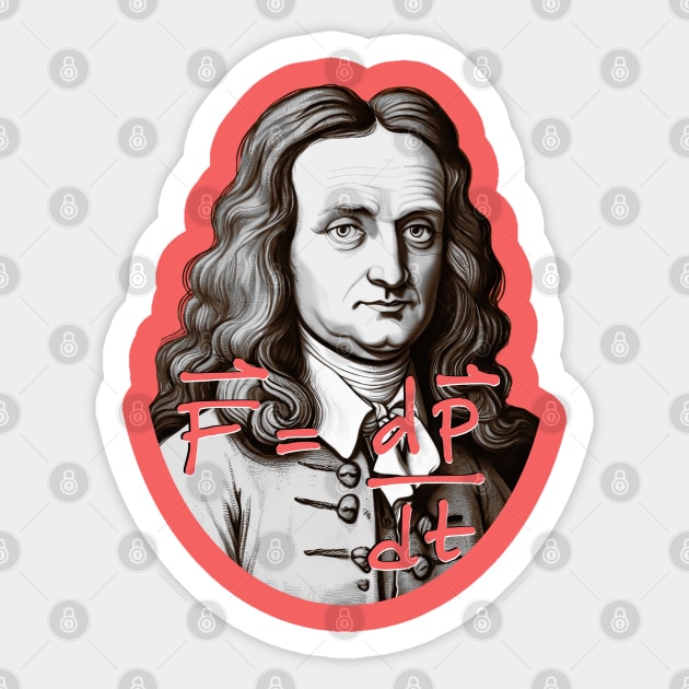 Newtons second law - Newton - Sticker | TeePublic