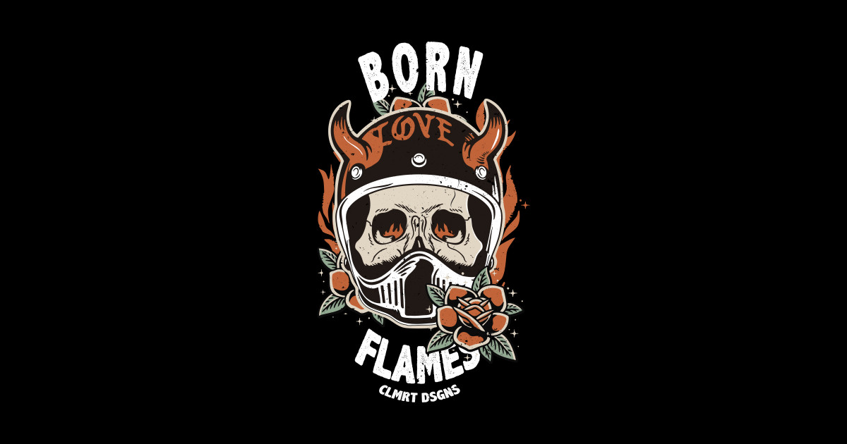 Burn in Flames - Rider - Sticker | TeePublic