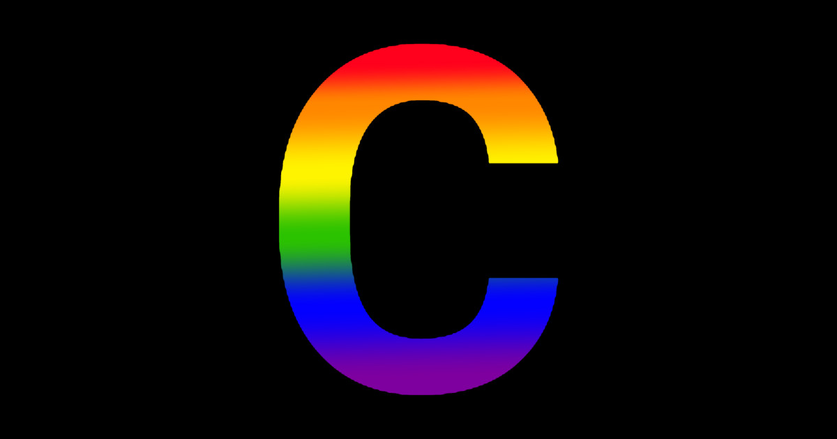 Rainbow Letter C - Rainbow - Sticker | TeePublic