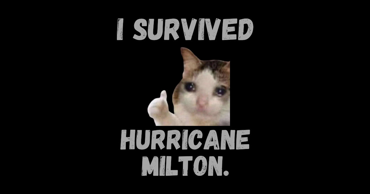 I survived hurricane milton - Hurricane Milton - Sticker | TeePublic
