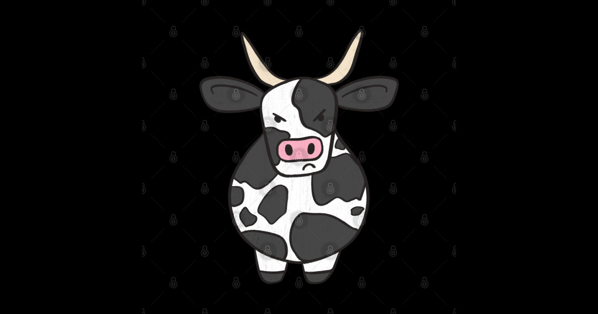 Angry Cow Angry Cow Sticker Teepublic