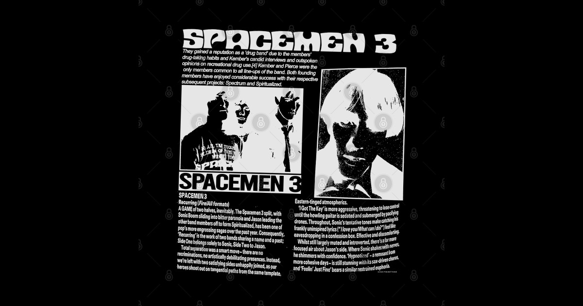 vintage spacemen 3 fanart - Spacemen 3 - Sticker | TeePublic