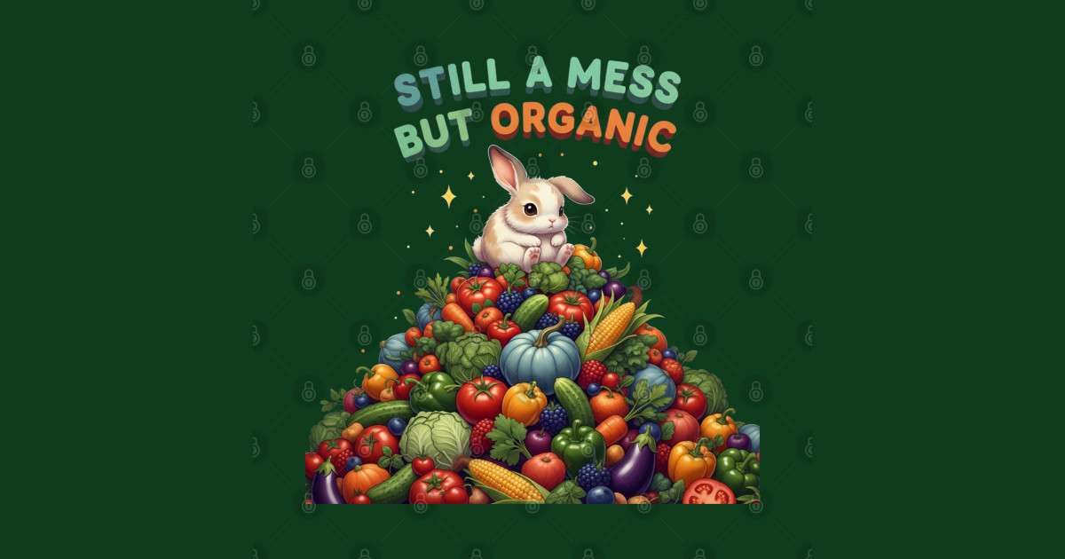 Still a Mess But Organic - Rabbit - T-Shirt | TeePublic