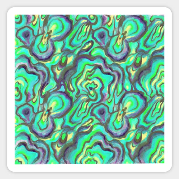 Abalone Art Hand Drawn Print Design - Abalone - Sticker | TeePublic