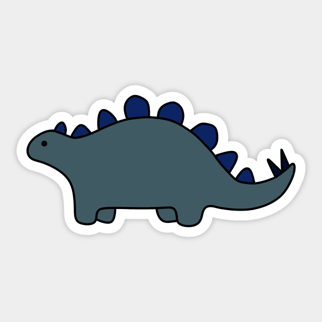 Dark blue dinosaur - Dino - Sticker | TeePublic