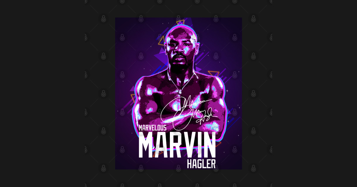 Marvelous Marvin Hagler Boxing Legend Signature Vintage Retro 80s 90s ...