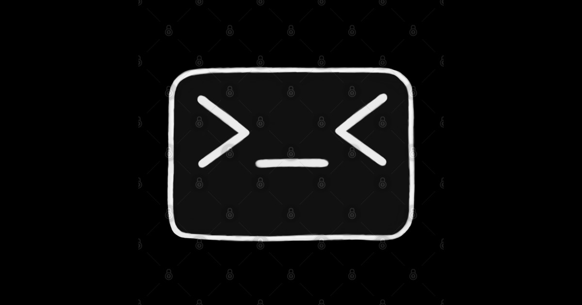 Squinting face terminal shell - Terminal - Sticker | TeePublic