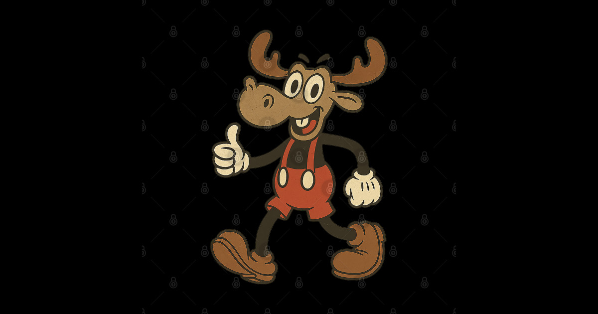 Mickey The Moose - Animal - Sticker | TeePublic