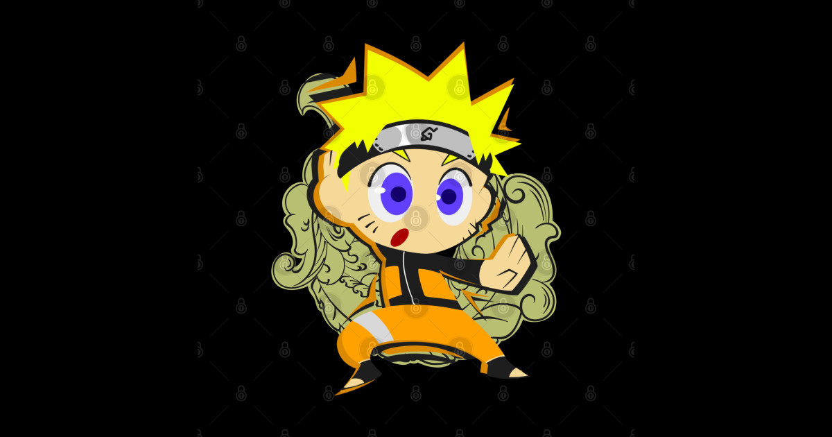 Naruto with a chibi style - Anime And Manga - Sticker | TeePublic