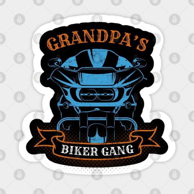 Grandpa's Biker Gang Father's Day - Grandpas Biker Gang - Sticker ...