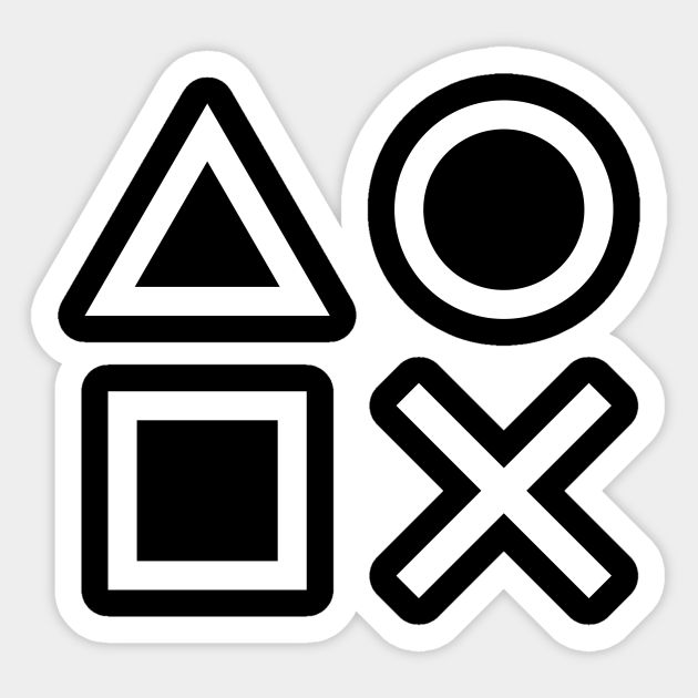Playstation Geometric Pattern - Videogames - Sticker | TeePublic