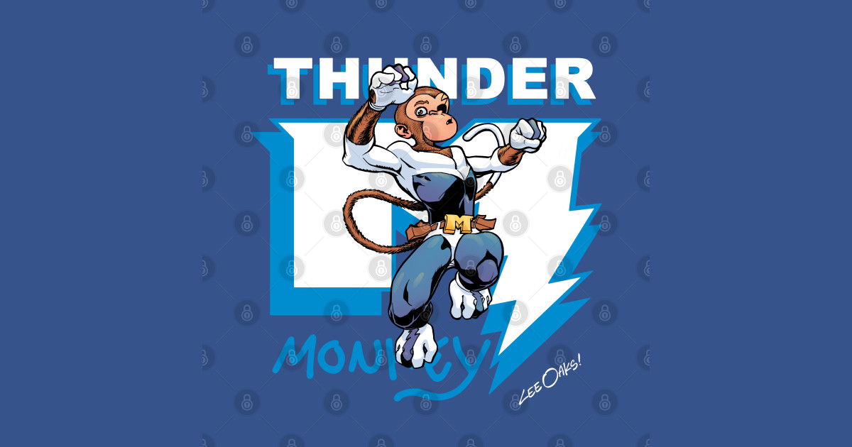 Classic logo with Thunder Monkey - Thunder Monkey - T-Shirt | TeePublic