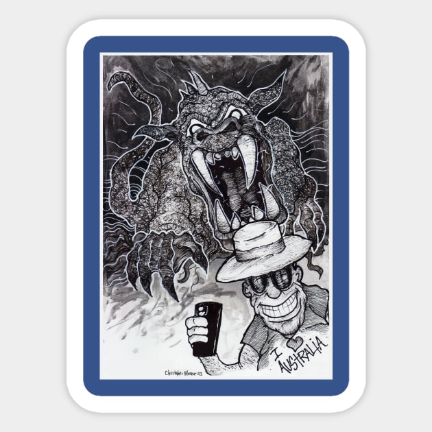 Bunyip - Australian Cryptid - Bunyip - Sticker | TeePublic