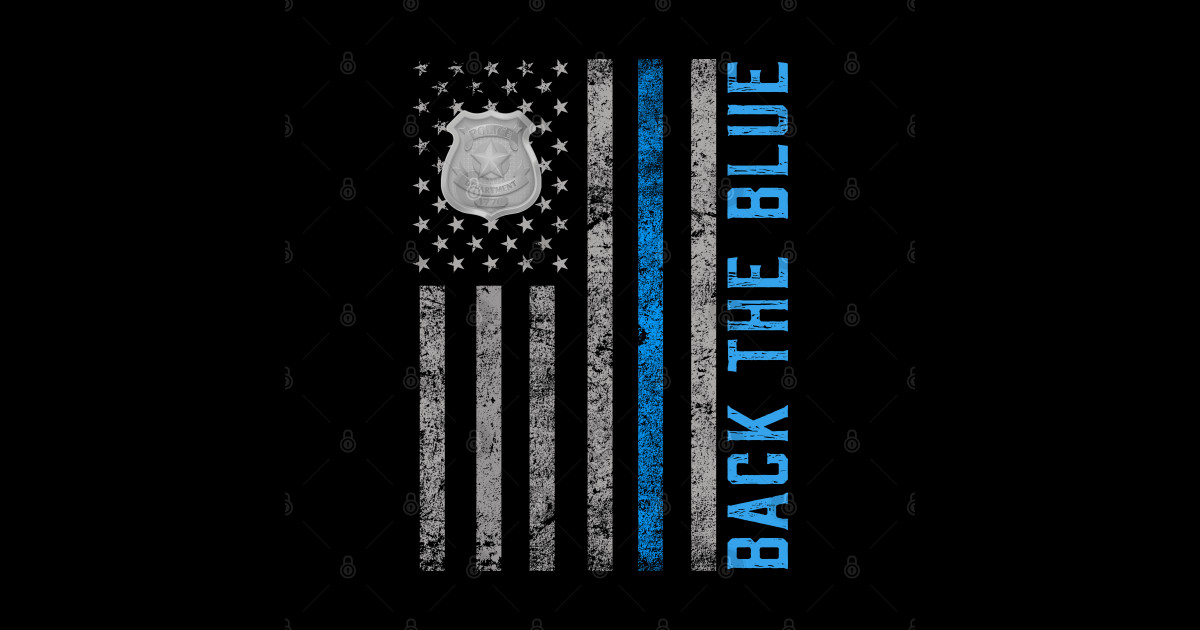 back the blue- blue thin line - Back The Blue - Baseball T-Shirt ...