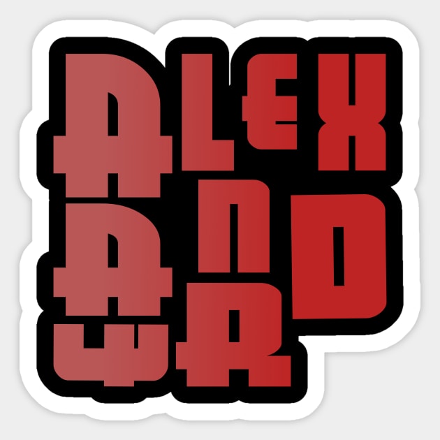 Alexander, name, typography - Alexander - Sticker | TeePublic