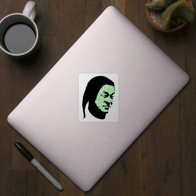 Shang Tsung text portrait - Mortal Kombat - Sticker | TeePublic