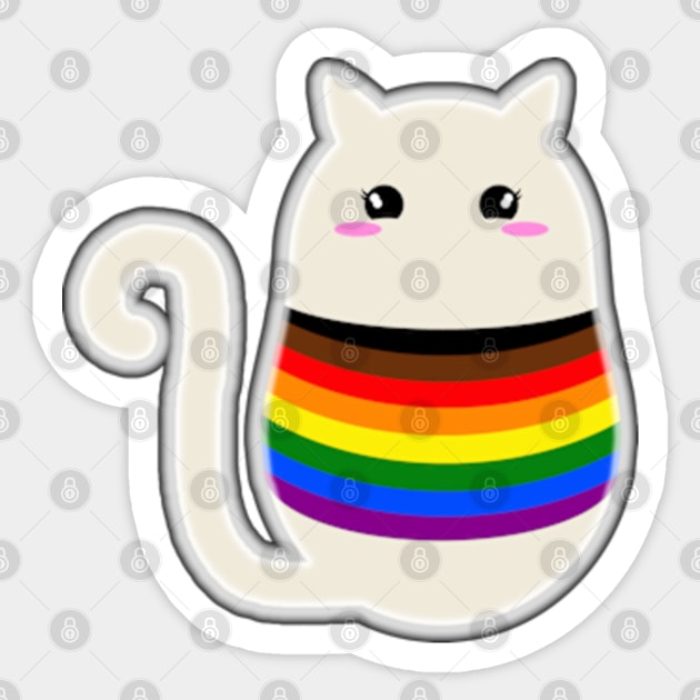 Philadelphia Pride Cat - Cat - Sticker | TeePublic