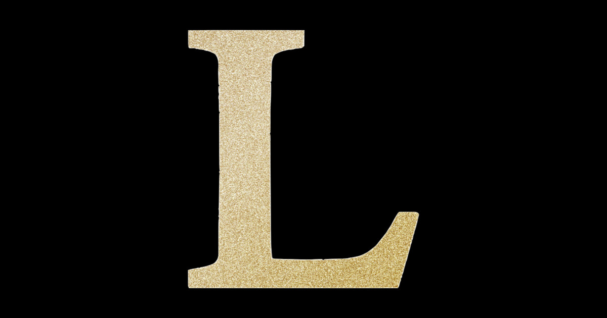 The Letter L Gold Metallic Design - Sticker - Sticker | TeePublic