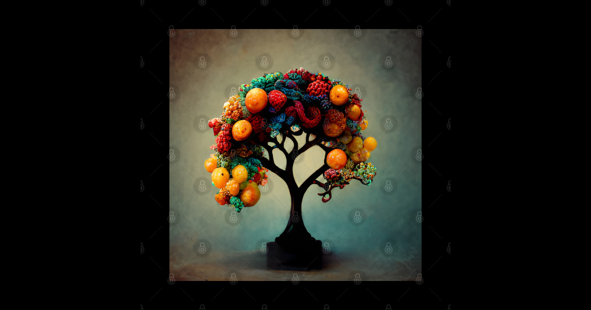 Imaginary Fruit Tree - Nature - Sticker | TeePublic
