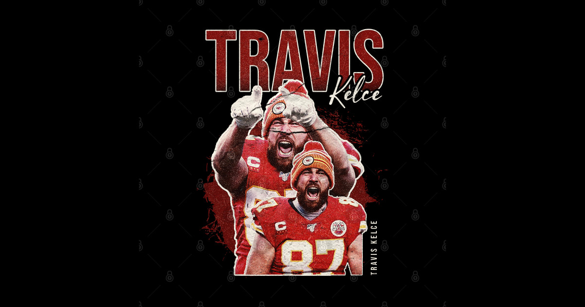 travis kelce retro - Travis Kelce - Sticker | TeePublic