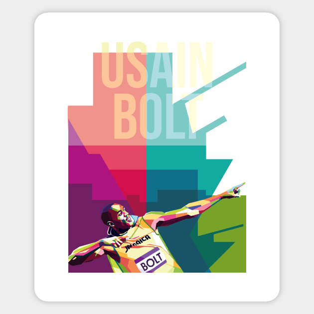 Usain Bolt Pop Art - Usain Bolt - Sticker | TeePublic