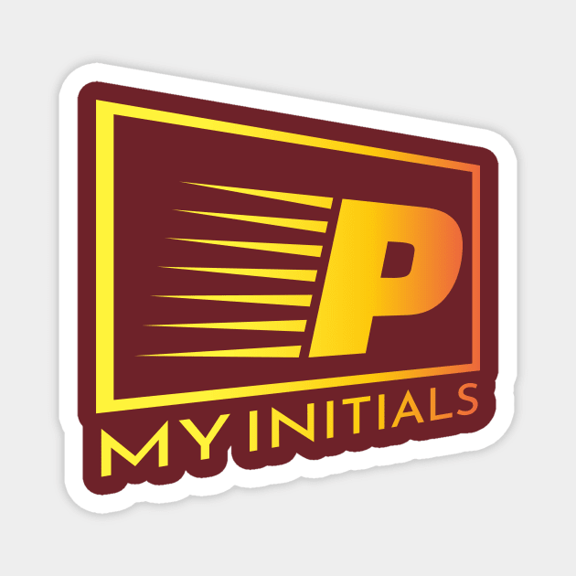 Letter P Letter Art - Letter P Letter Art - Magnet | TeePublic