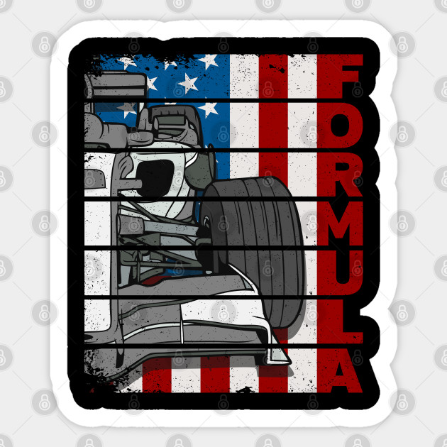 Formula One Race Car American Flag - Formula One - Sticker | 20% OFF ...