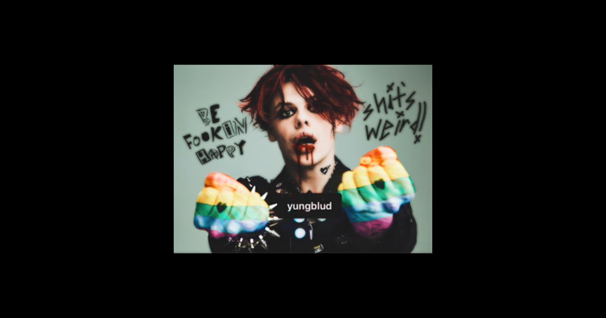 Yungblud Edit Design Pride Sticker Teepublic