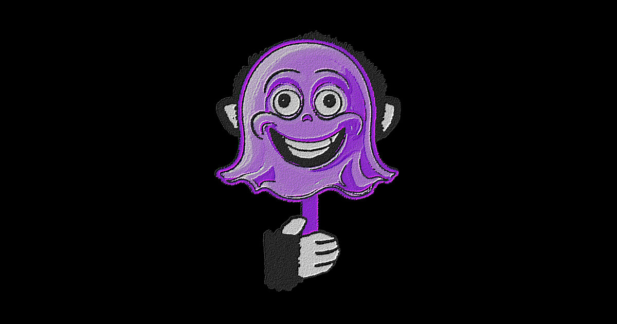 Spooky Ghost Halloween Ape (purple) - Halloween - Sticker | TeePublic