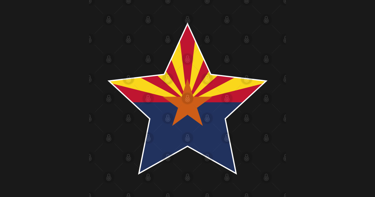 Arizona State Flag Star - Arizona State - T-Shirt | TeePublic
