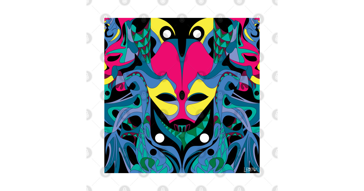 alien carnival monster mask ecopop art - Alien - T-Shirt | TeePublic