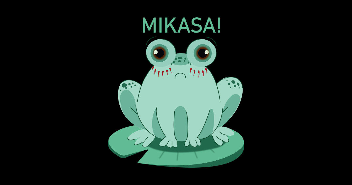 Mikasa! Eren cute frog - Attack on titan. - Cutecarrot - Sticker ...