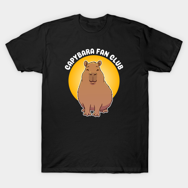 Cute Capybara Fan Club - Capybara - T-Shirt | TeePublic