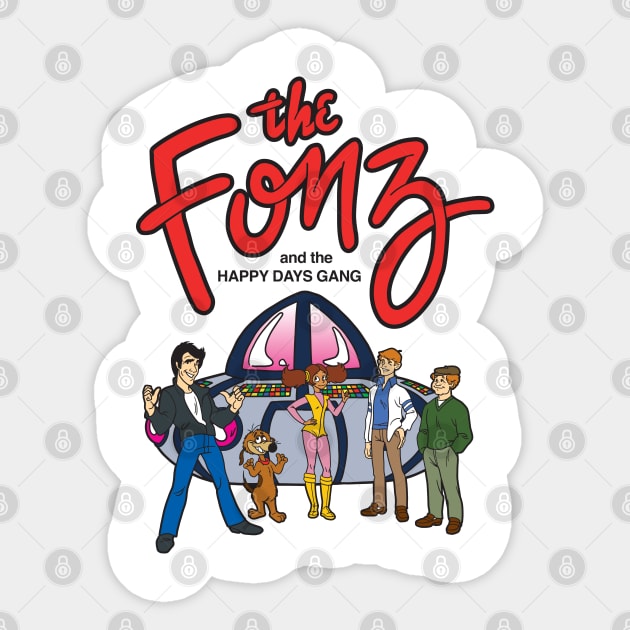 The Fonz Cartoon - The Fonz - Sticker | TeePublic