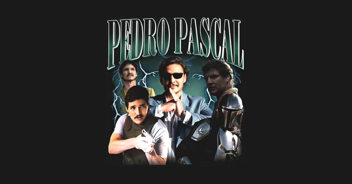 Pedro Pascal Retro Collage - Pedro Pascal - T-Shirt | TeePublic