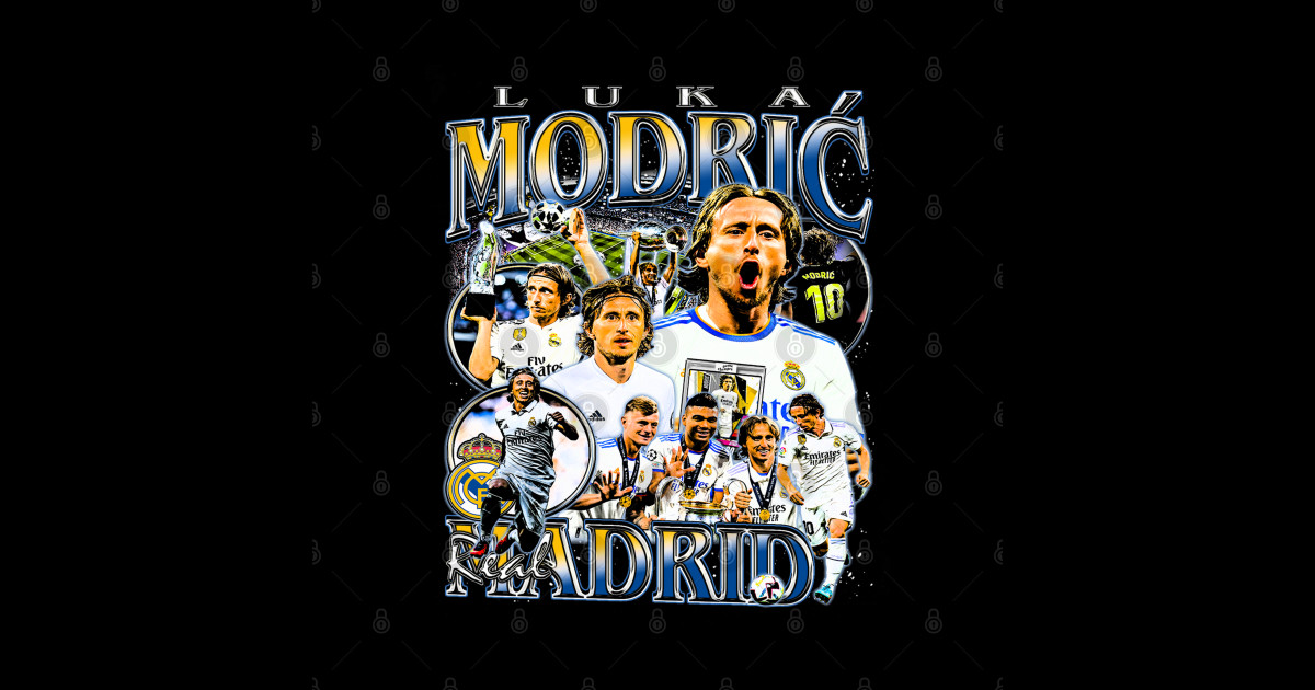 Luka Modric Vintage Bootleg - Luka Modric - Sticker | TeePublic