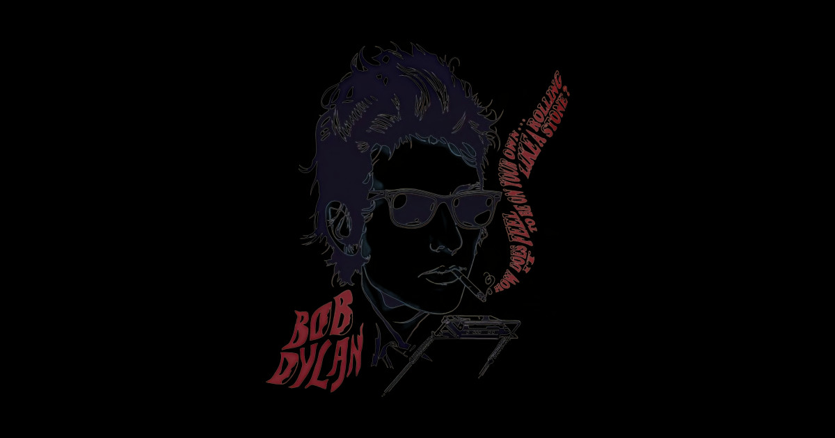 Bob Dylan Rolling Like A Stone Line Art - Bob Dylan - Sticker | TeePublic