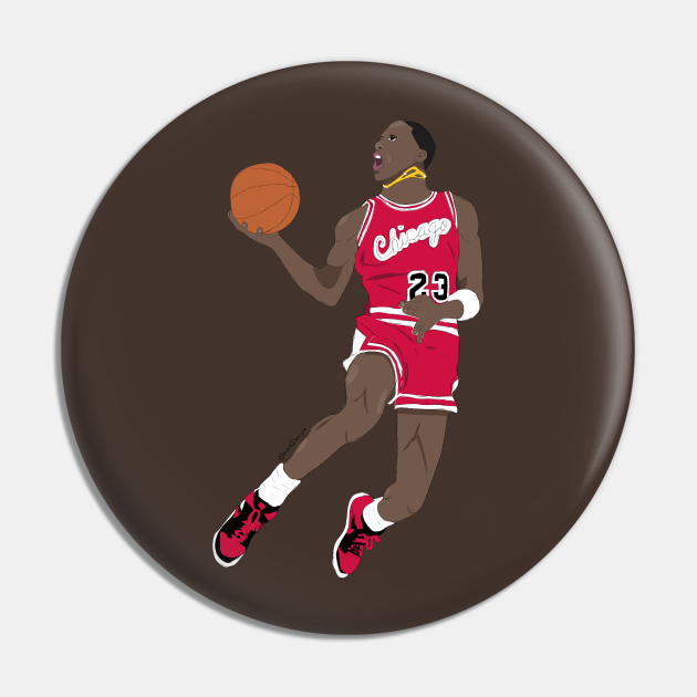 Michael Jordan 1985 Dunk Contest - Michael Jordan - Pin | TeePublic