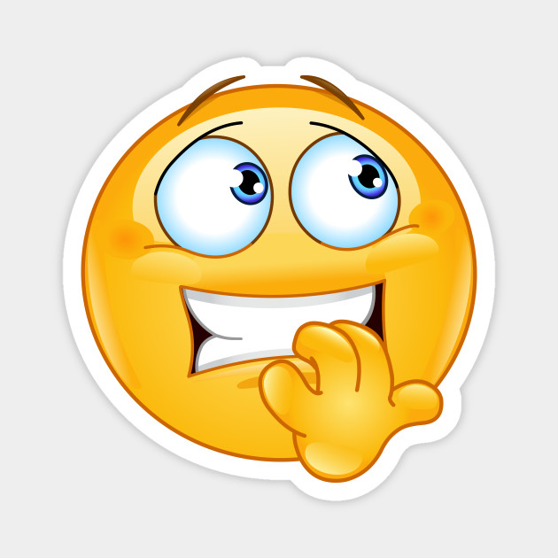 Nervous Emoticon - Emoji - Magnet | TeePublic