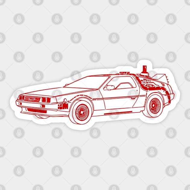 Retro Future Lines: DeLorean The Original Time Machine [4:3 13000x9750 ...