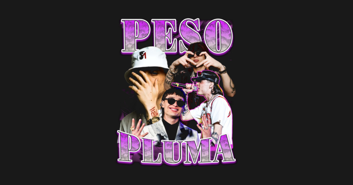Peso Pluma Vintage Retro Collage - Peso Pluma - T-Shirt | TeePublic