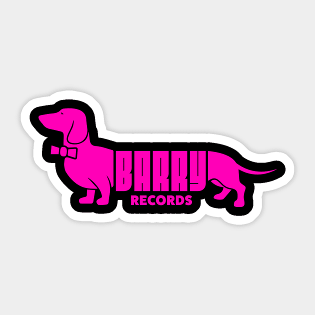 Barry Records Pink Logo - Barryrecords - Sticker | TeePublic