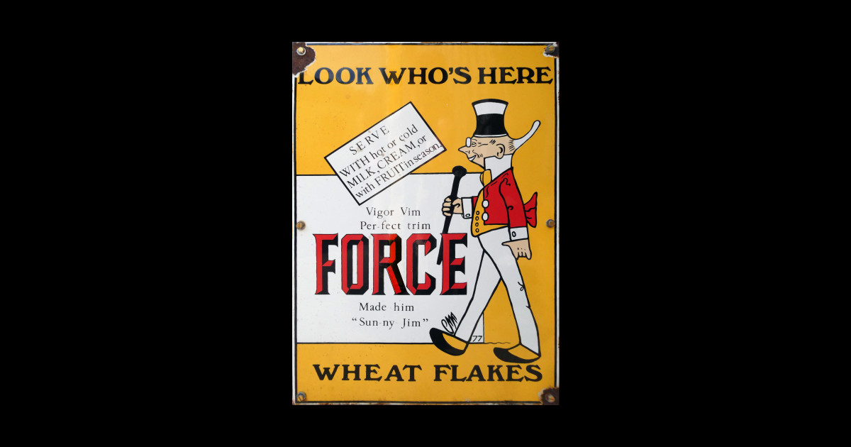 Force Wheat Flakes, vintage enamel sign. - Vintage Enamel Signs ...