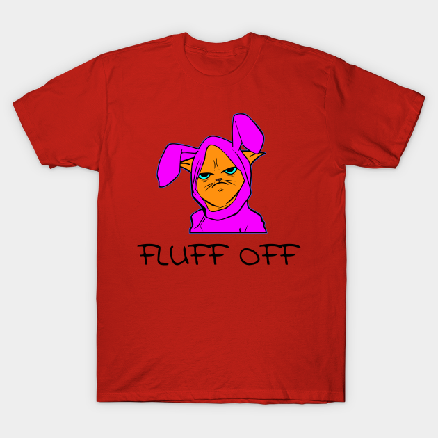 Fluff Off - Angry Cat - T-Shirt | TeePublic